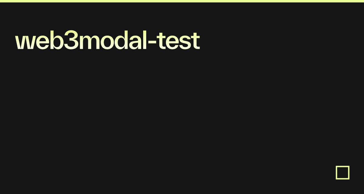 web3modal-test - Codesandbox