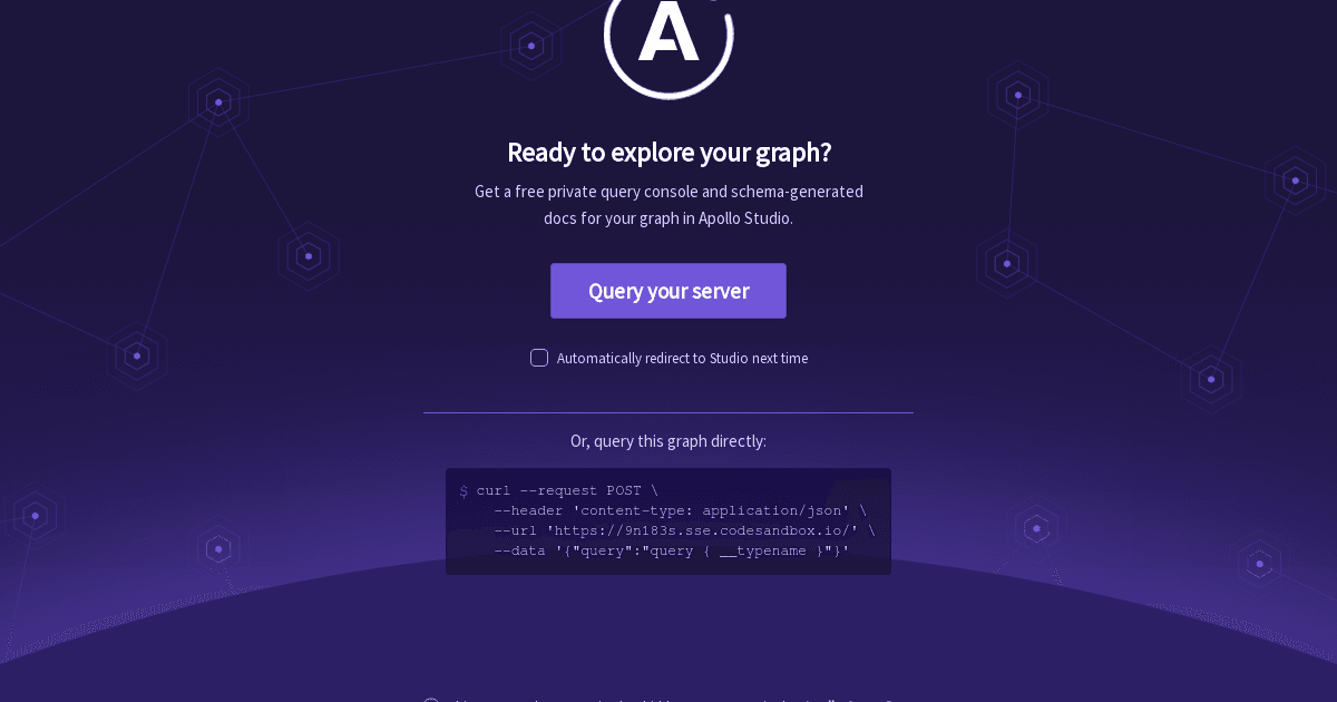 Apollo Server - Codesandbox