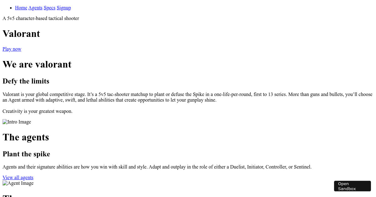 valorant-css - Codesandbox