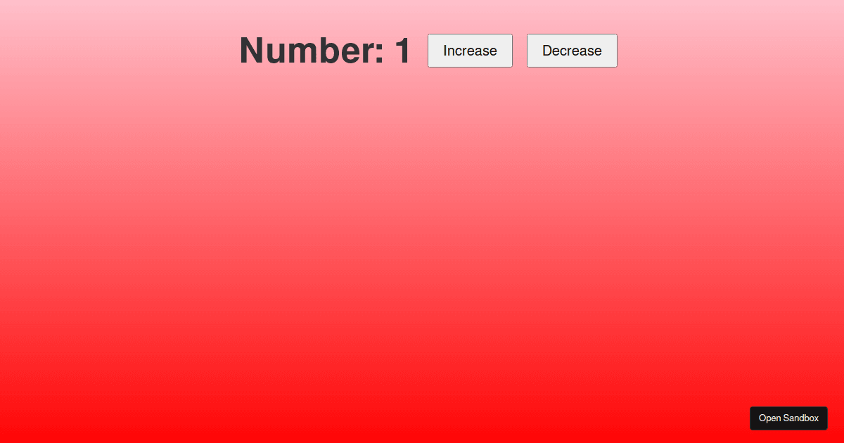 Count increment and decrement in react - Codesandbox