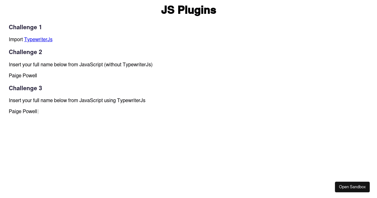 JS Plugins Challenge (forked) - Codesandbox