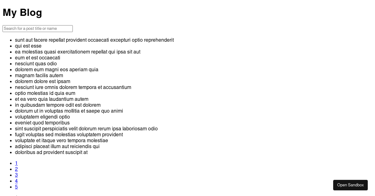 pagination (forked) - Codesandbox