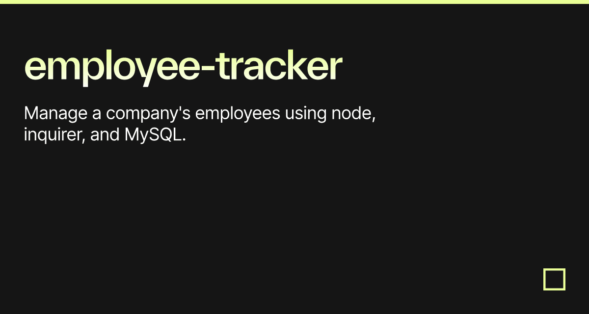employee-tracker - Codesandbox