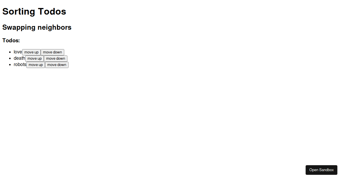 sorting-todo-app-swapping-neighbors-ts - Codesandbox