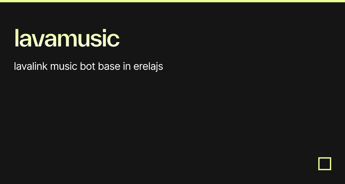 lavamusic - Codesandbox