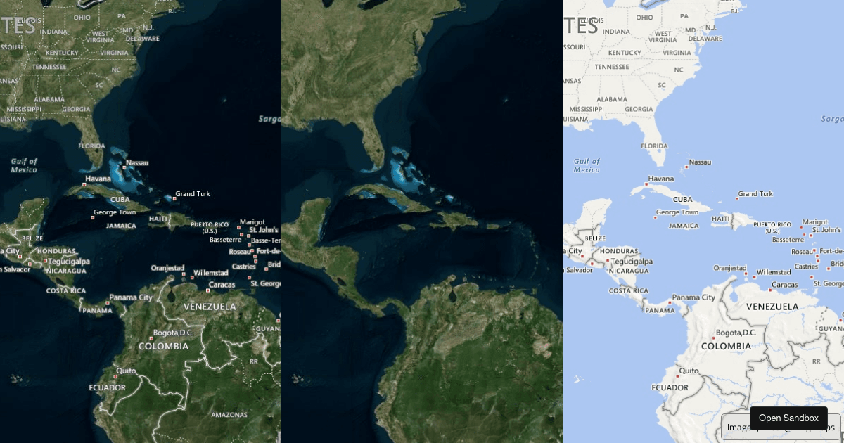 react-geographic-map-display-imagery-bing - Codesandbox