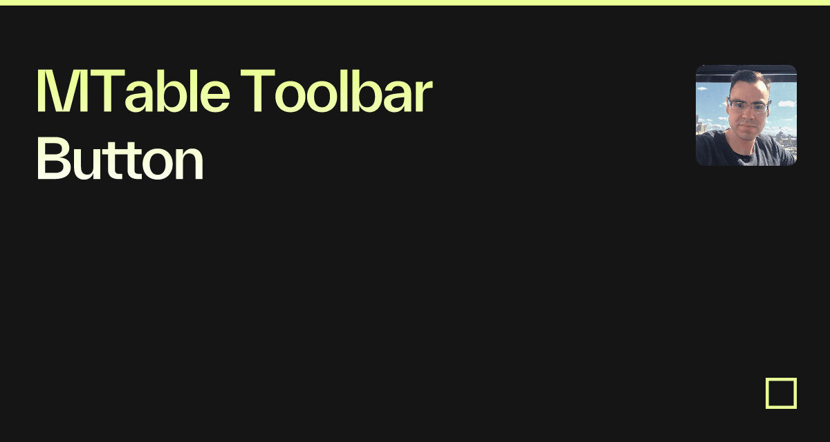 MTable Toolbar Button - Codesandbox MTable Toolbar Button - Codesandbox