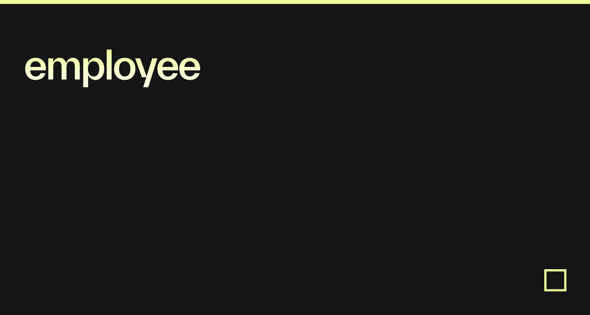 employee - Codesandbox