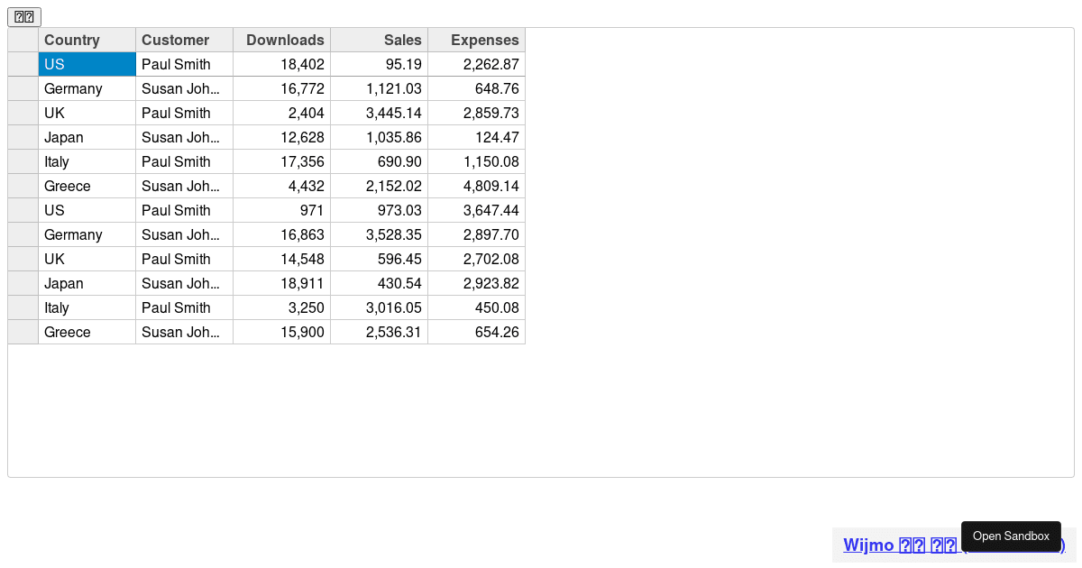 selector 설정 - Codesandbox