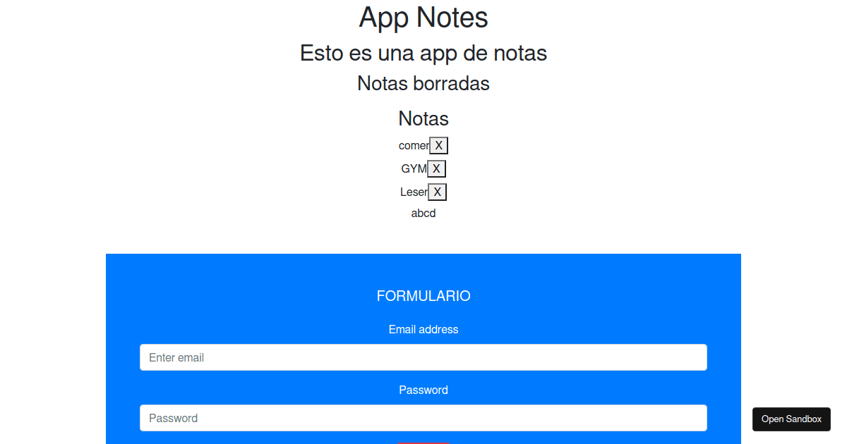redux Notes - Codesandbox