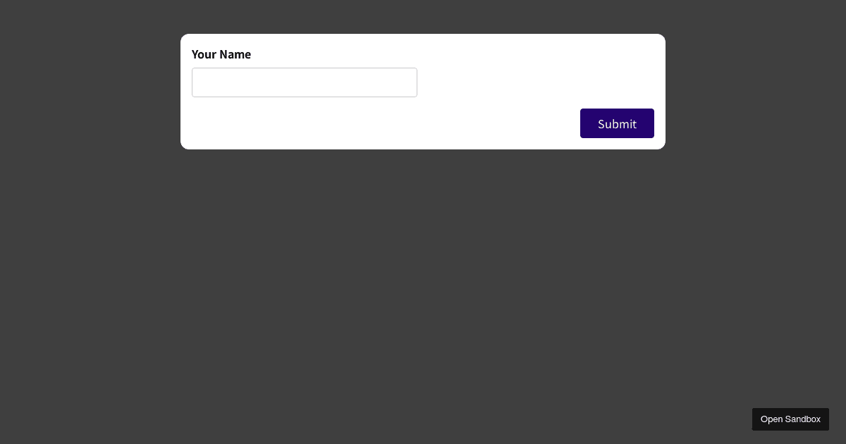 Forms User Input Codesandbox 2603