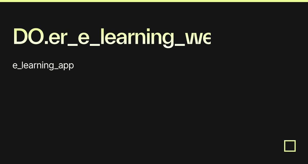 DO.er_e_learning_web_app - Codesandbox