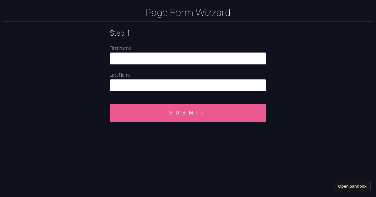 React Hook Form - Wizard Form - Codesandbox