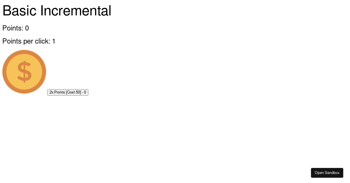 basic incremental - Codesandbox