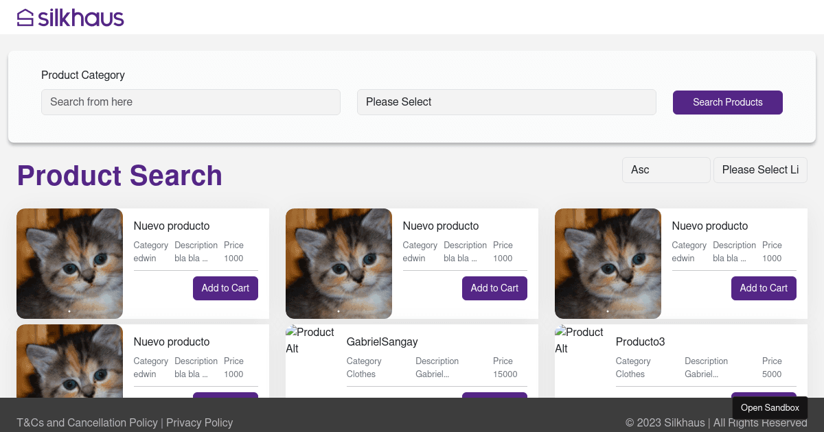 Frontend Developer Assignment - Codesandbox