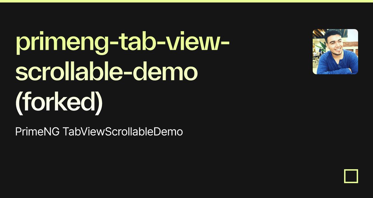primeng-tab-view-scrollable-demo (forked) - Codesandbox primeng-tab-view-scrollable-demo (forked) - Codesandbox