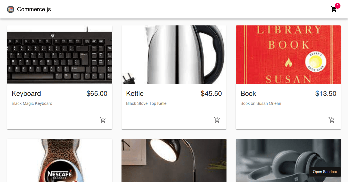 E-Commerce - Codesandbox
