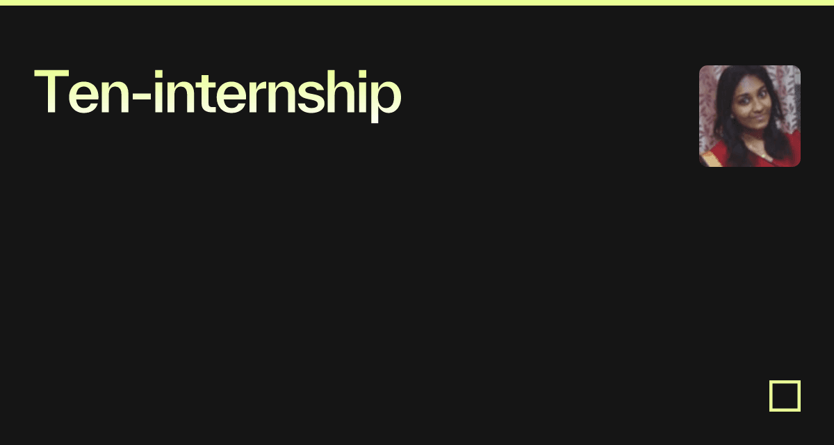Ten-internship - Codesandbox