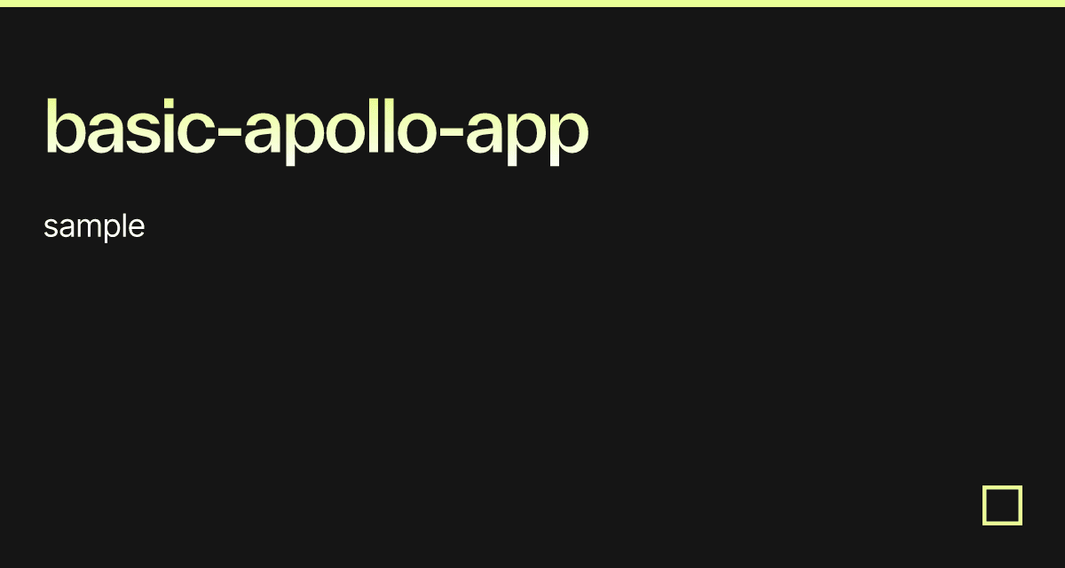basic-apollo-app - Codesandbox
