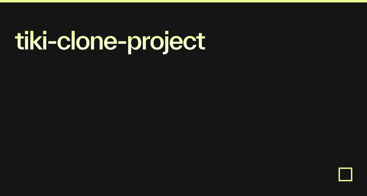 tiki-clone-project - Codesandbox