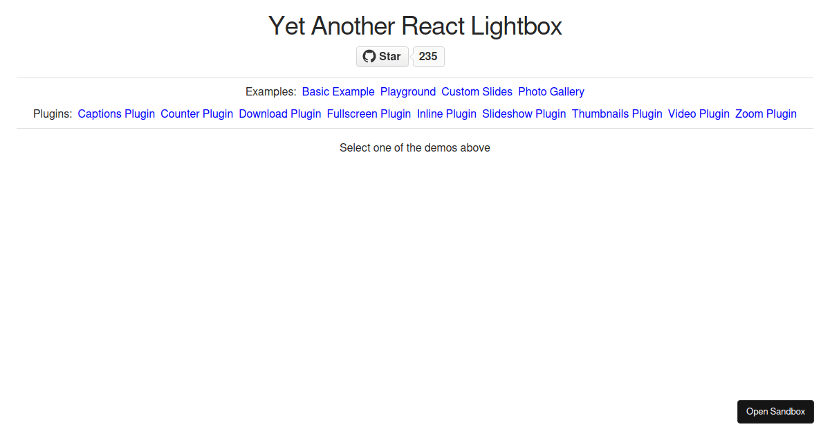 yet-another-react-lightbox examples - Codesandbox