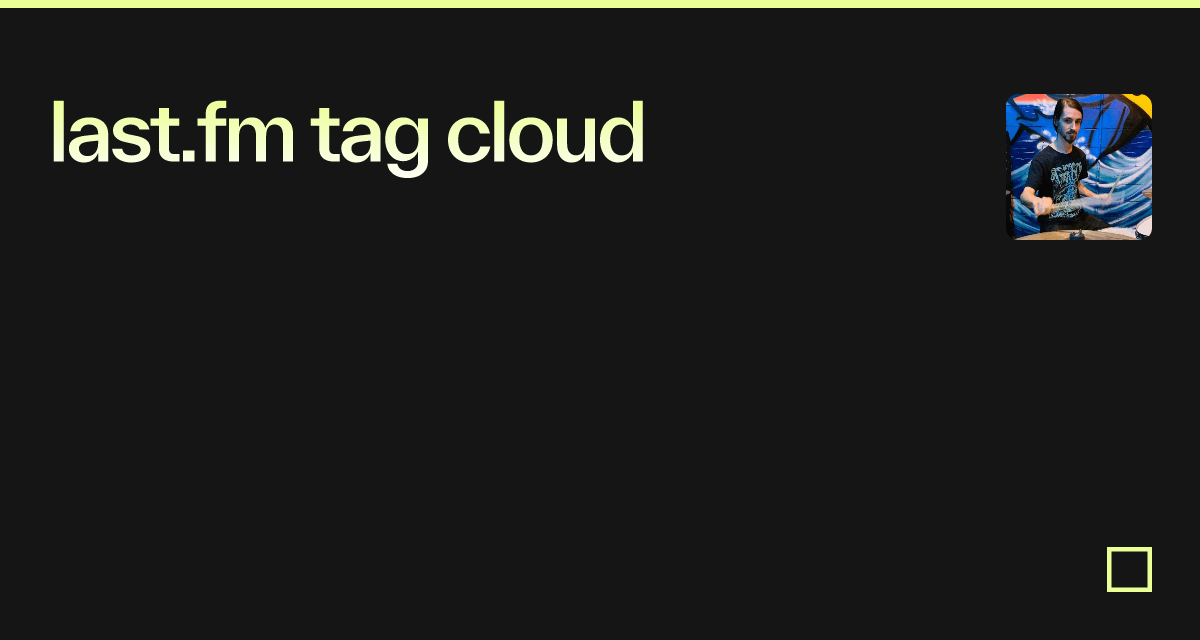 last.fm tag cloud - Codesandbox