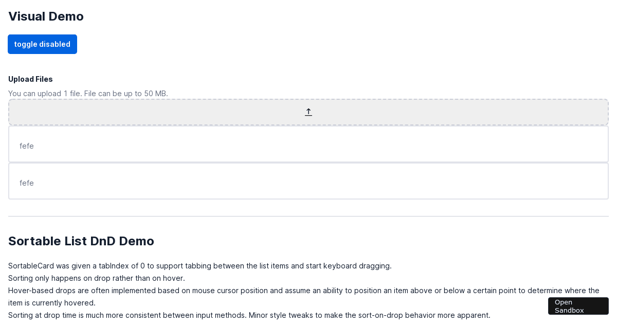 Accessible-React-DnD-File-Uploader - Codesandbox