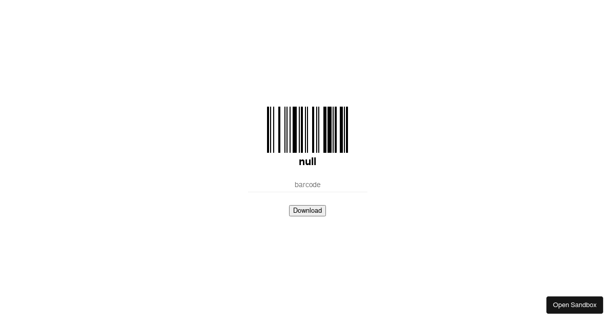 BARCODE (forked) - Codesandbox