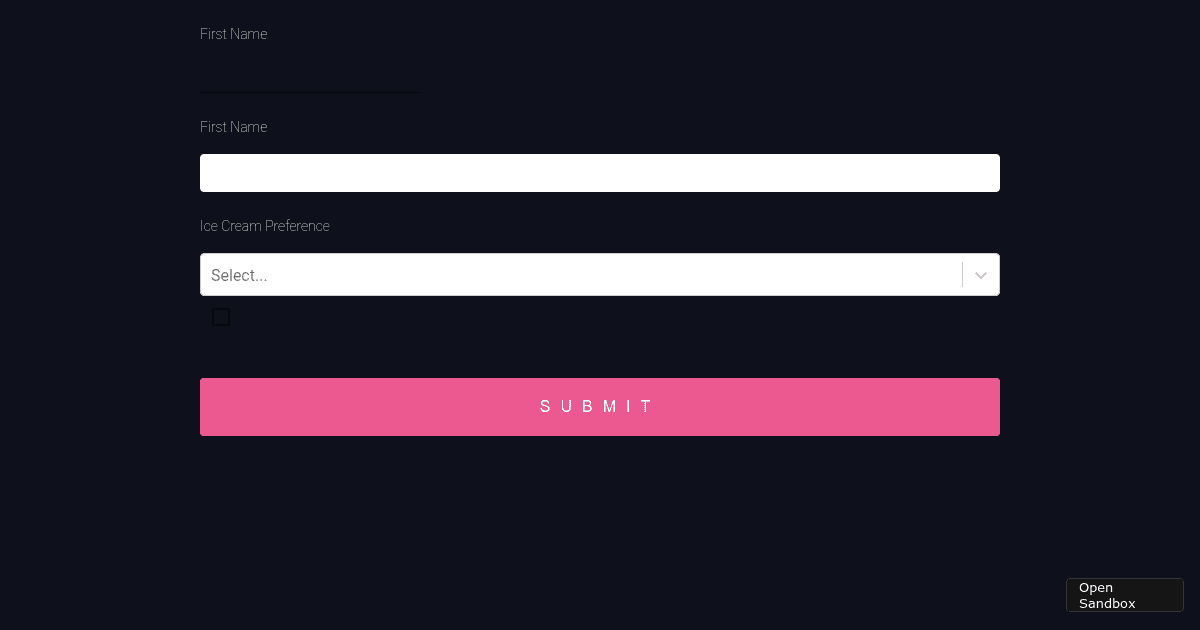 React Hook Form With Ui Library Codesandbox