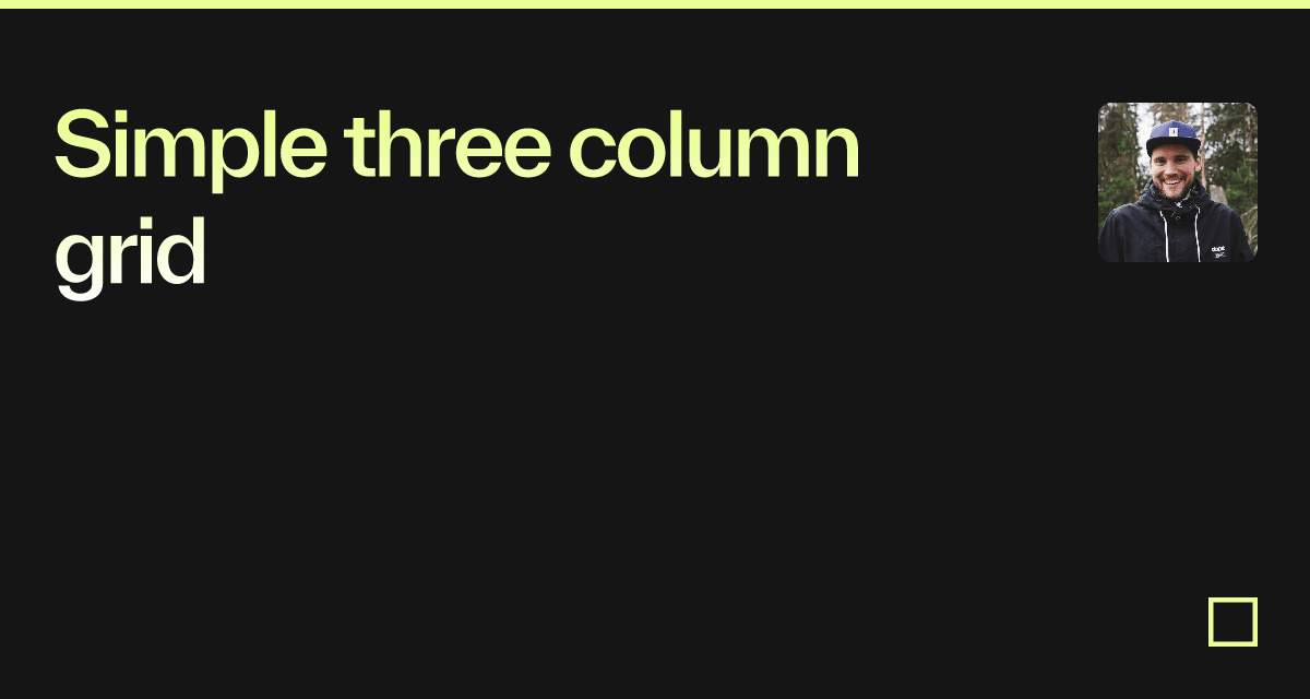Simple three column grid - Codesandbox