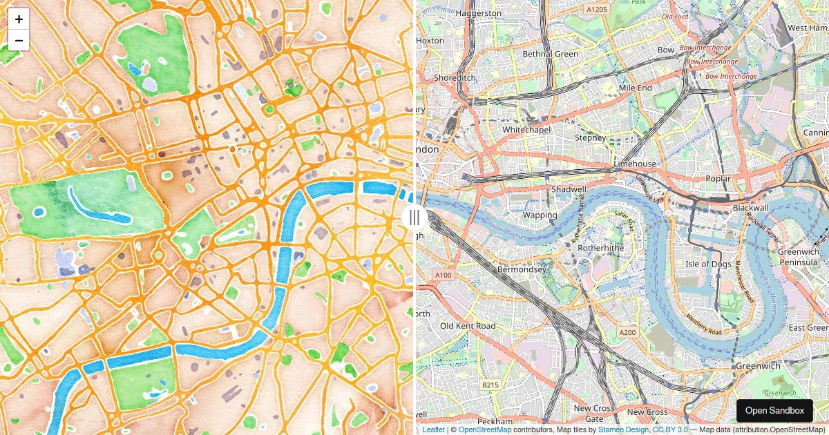How to change tile layers in react-leaflet v.3.x using leaflet-side-by ...