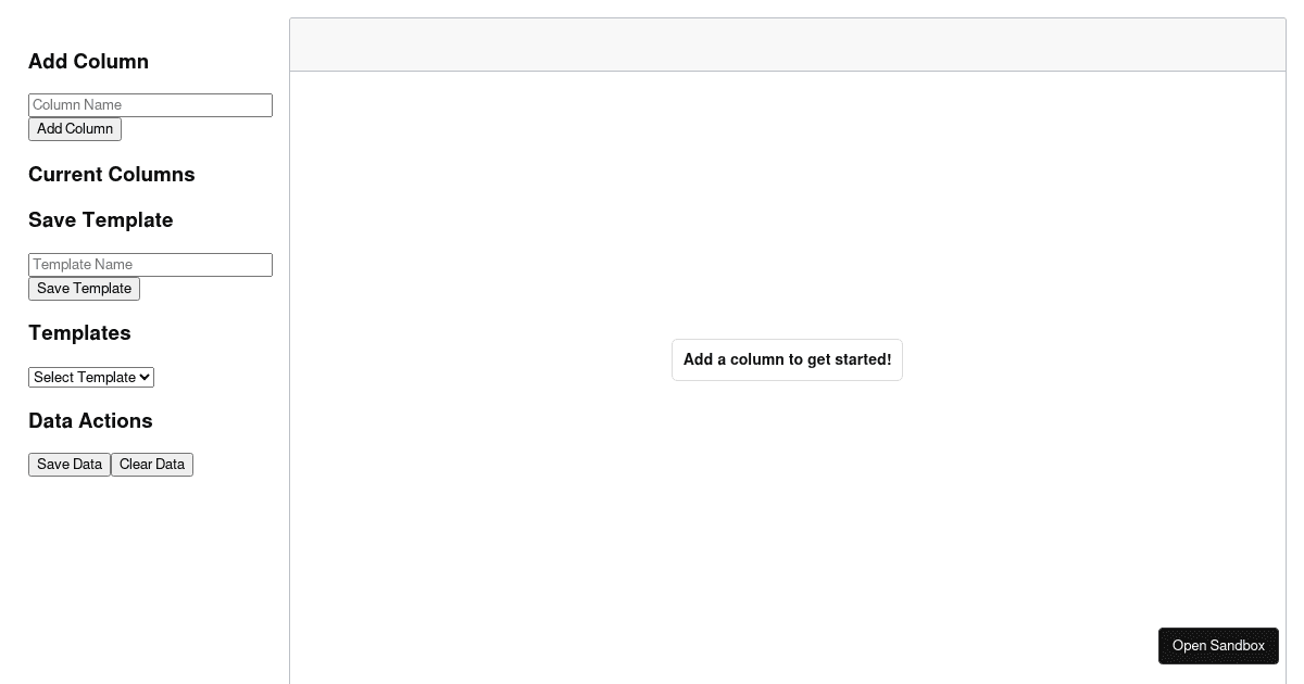 Custom billing template - Codesandbox