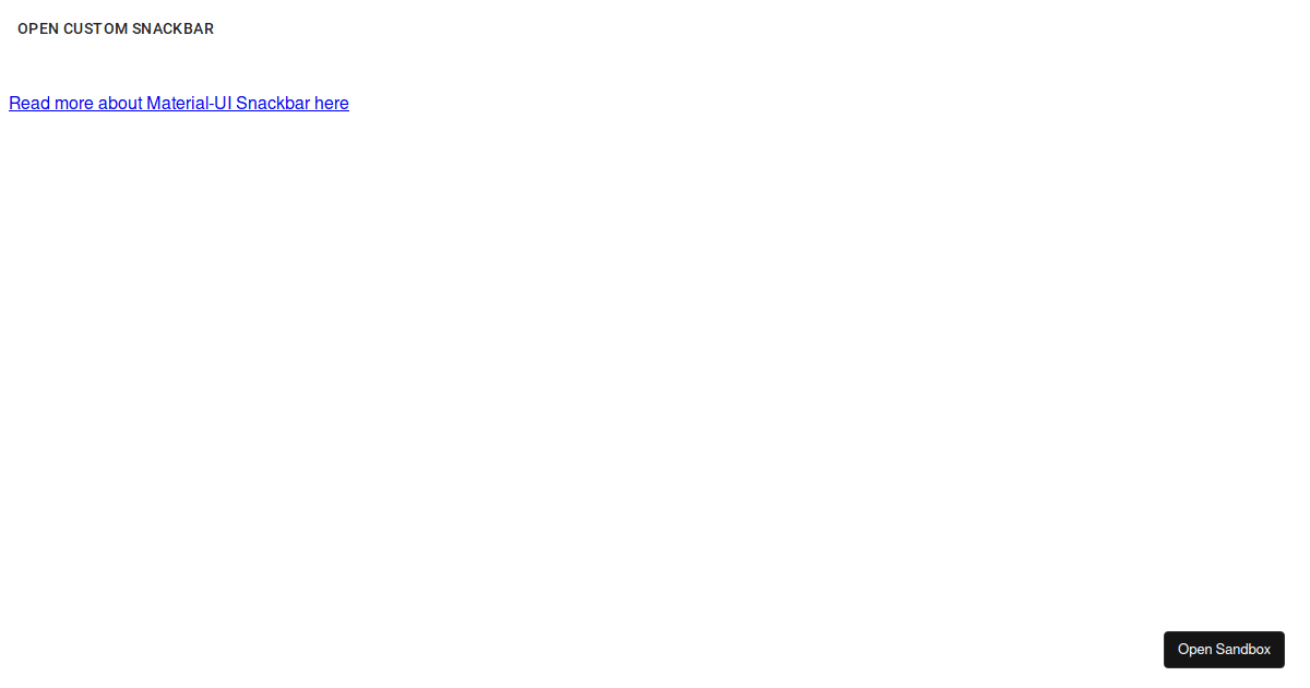 MUI Custom Snackbar (forked) - Codesandbox