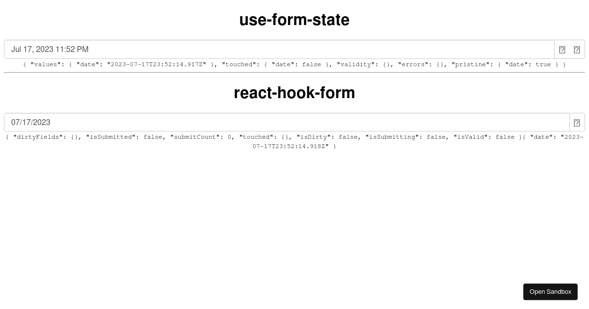 useform-datepicker - Codesandbox