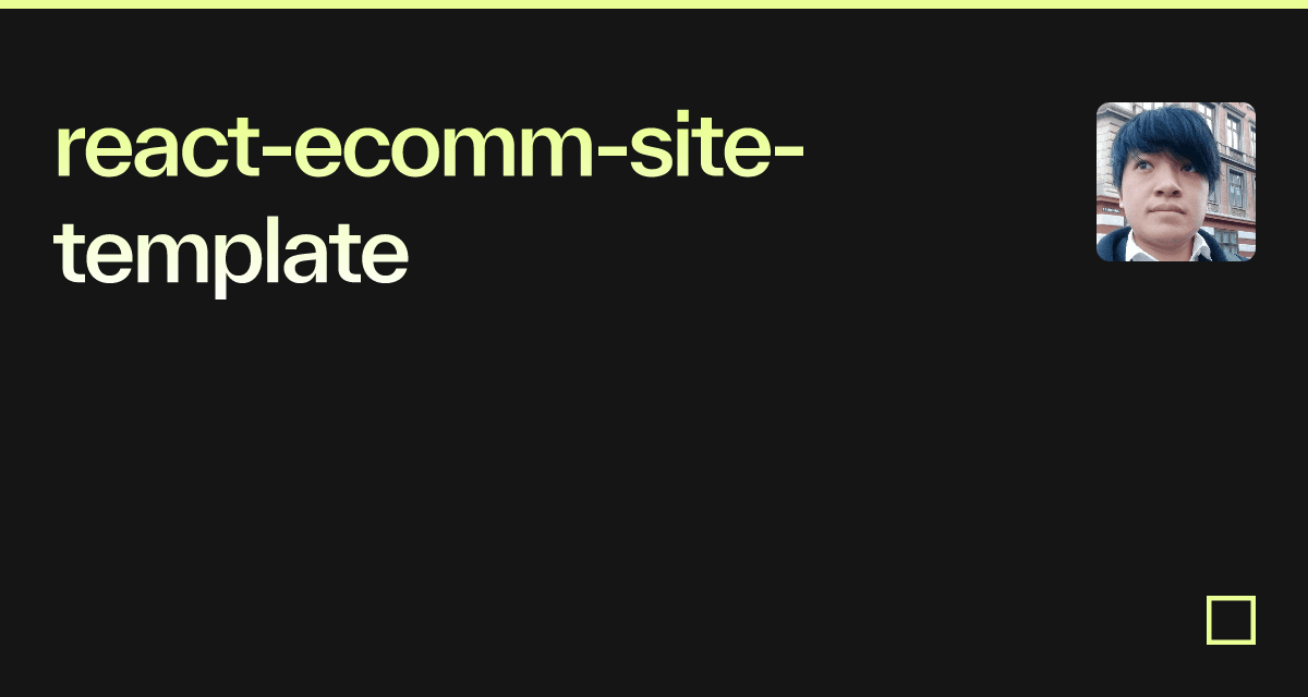 react-ecomm-site-template - Codesandbox