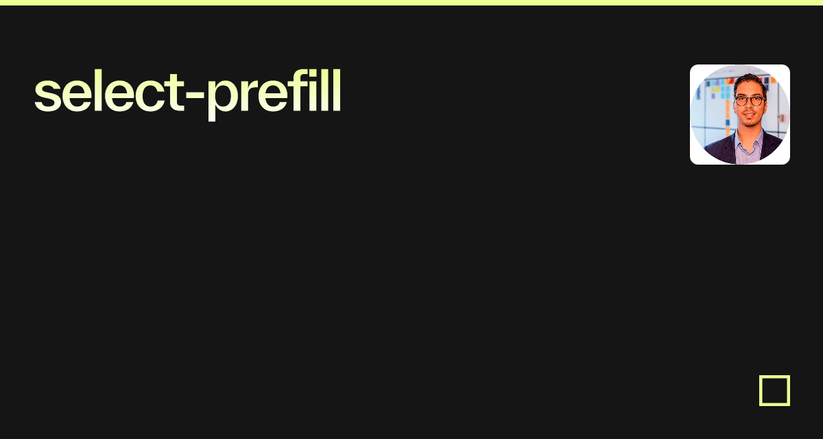 select-prefill - Codesandbox