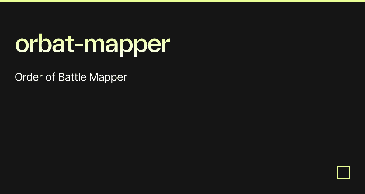 orbat-mapper - Codesandbox