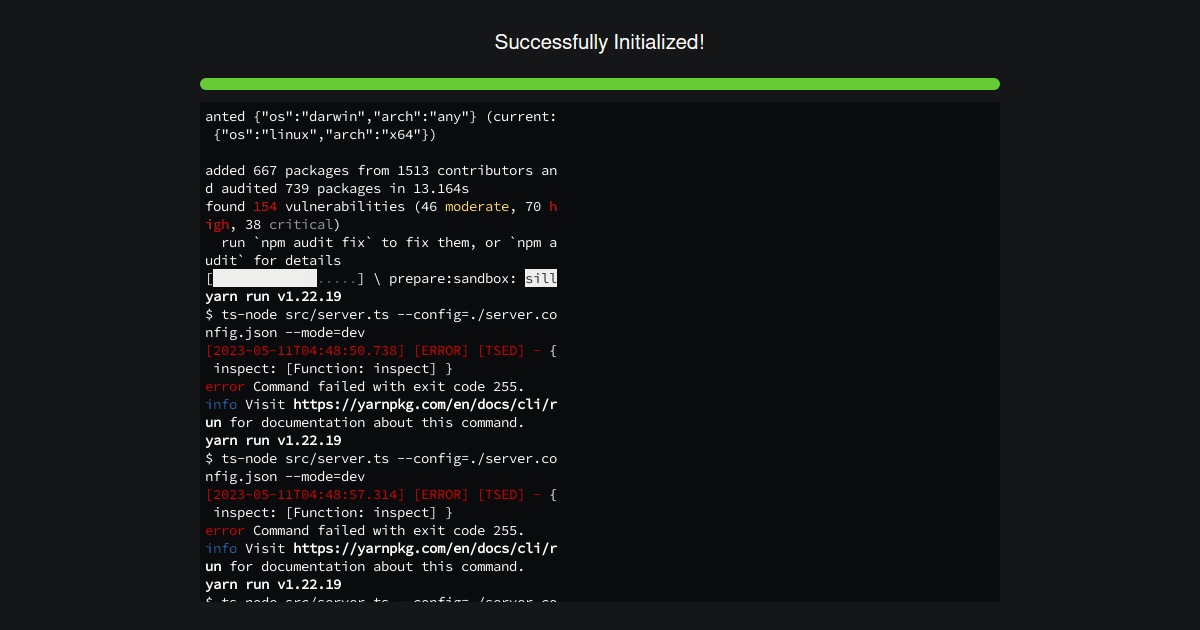 Tsed Backend Base Forked Codesandbox