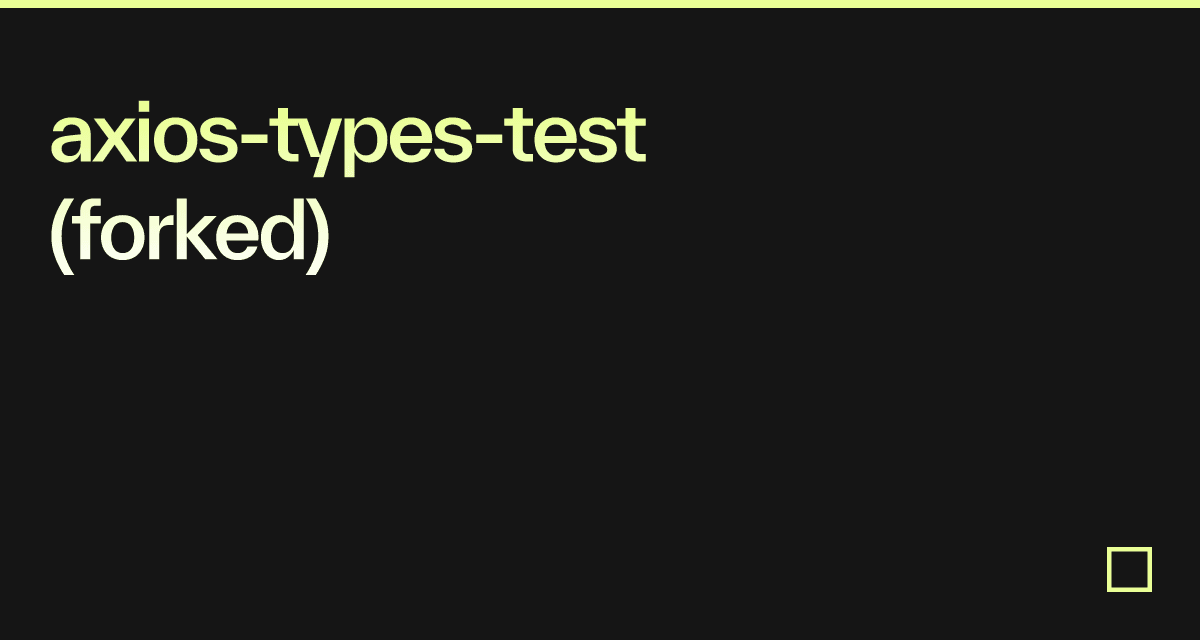 Axios Types Test Forked Codesandbox 0949