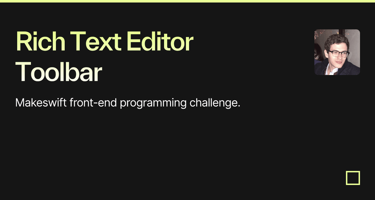 Rich Text Editor Toolbar - Codesandbox Rich Text Editor Toolbar - Codesandbox