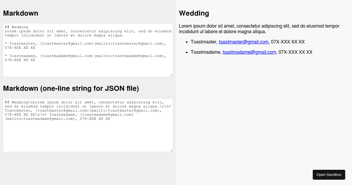 Markdown Live Preview Reactmarkdown Codesandbox