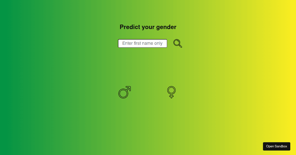 gender-guessing - Codesandbox