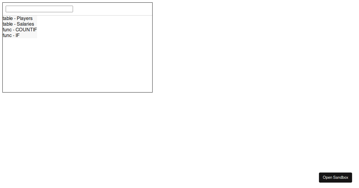 Expression Builder - Codesandbox