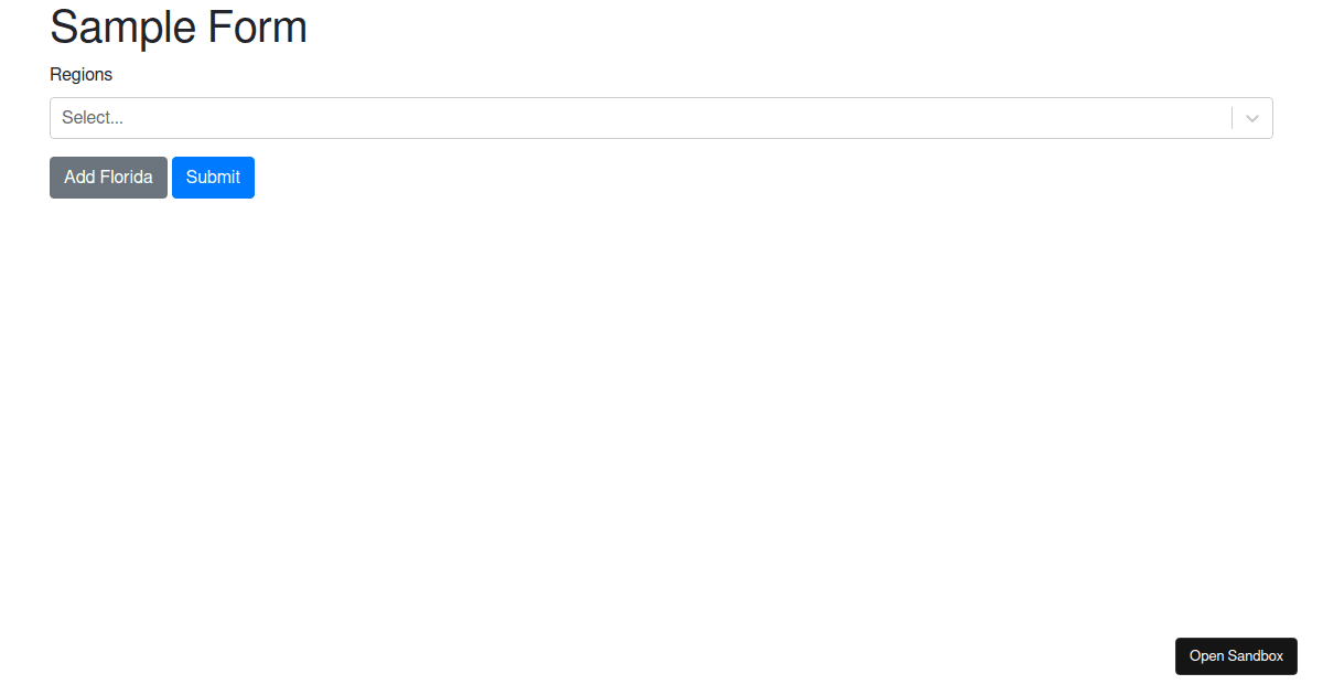 availity select - Codesandbox