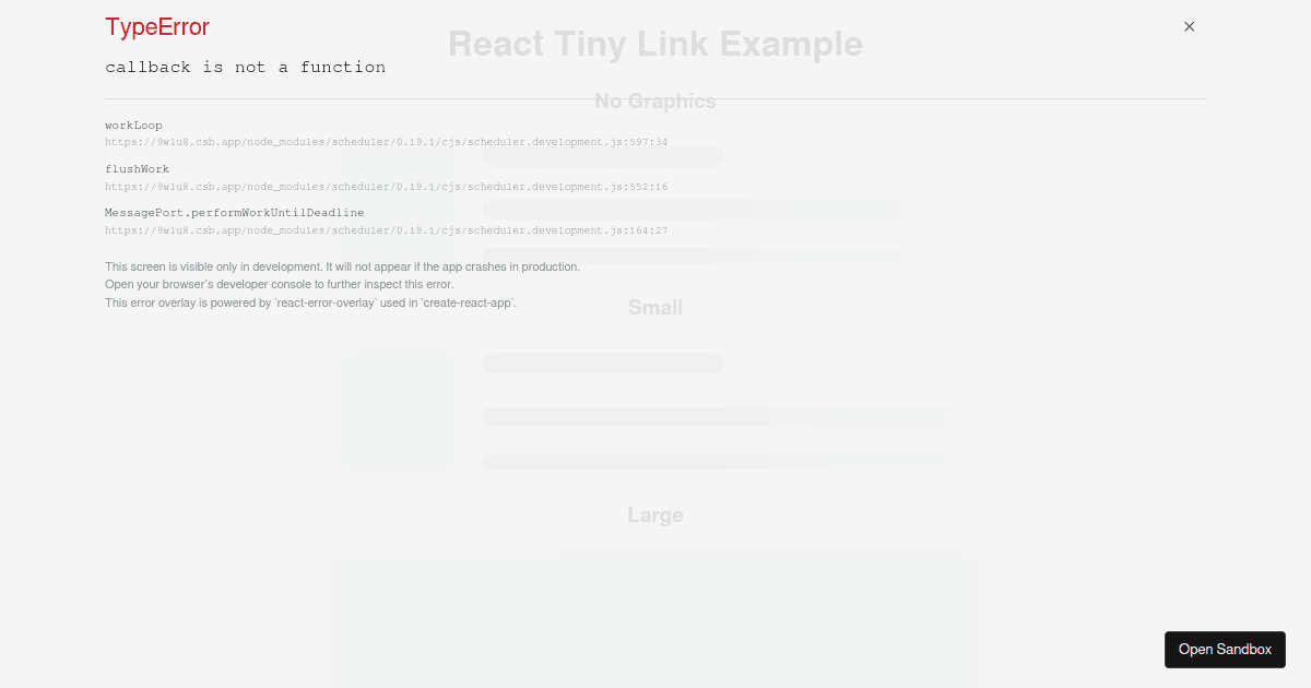 React Tiny Link - Codesandbox