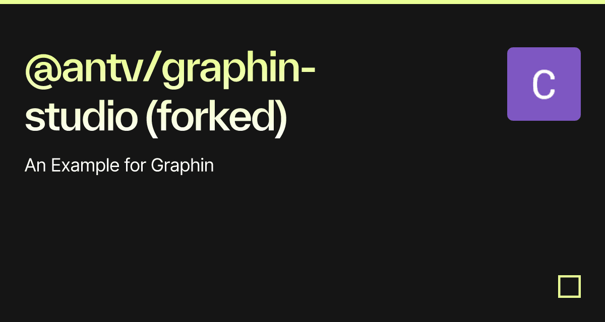 @antv/graphin-studio (forked) - Codesandbox