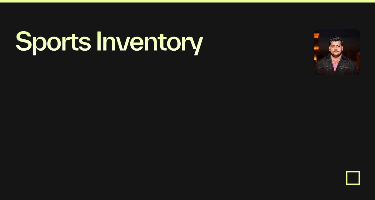 Sports Inventory - Codesandbox