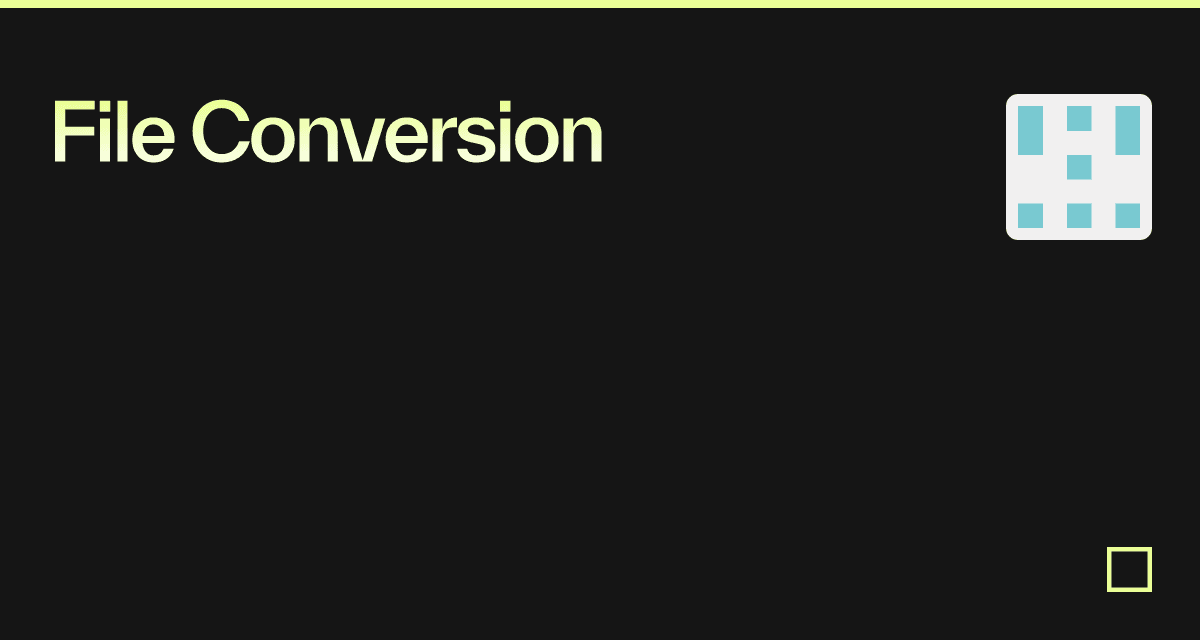 File Conversion - Codesandbox