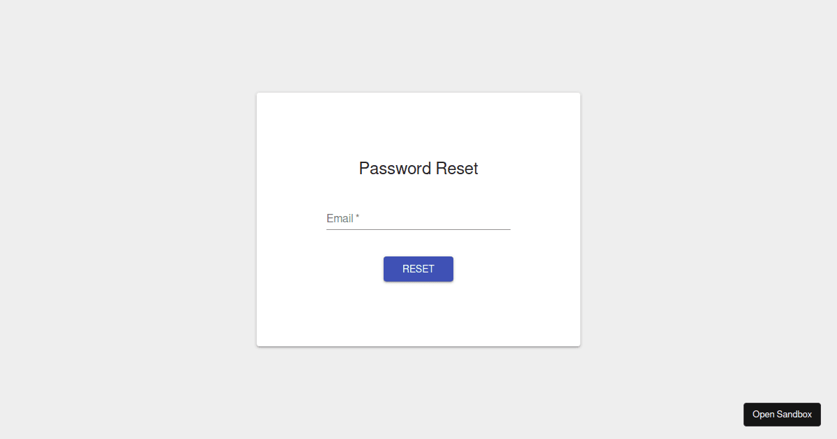 resetPassword - Codesandbox