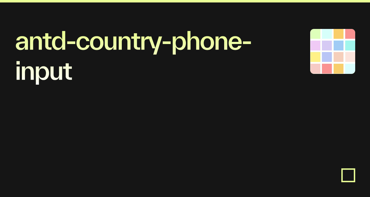 antd-country-phone-input - Codesandbox